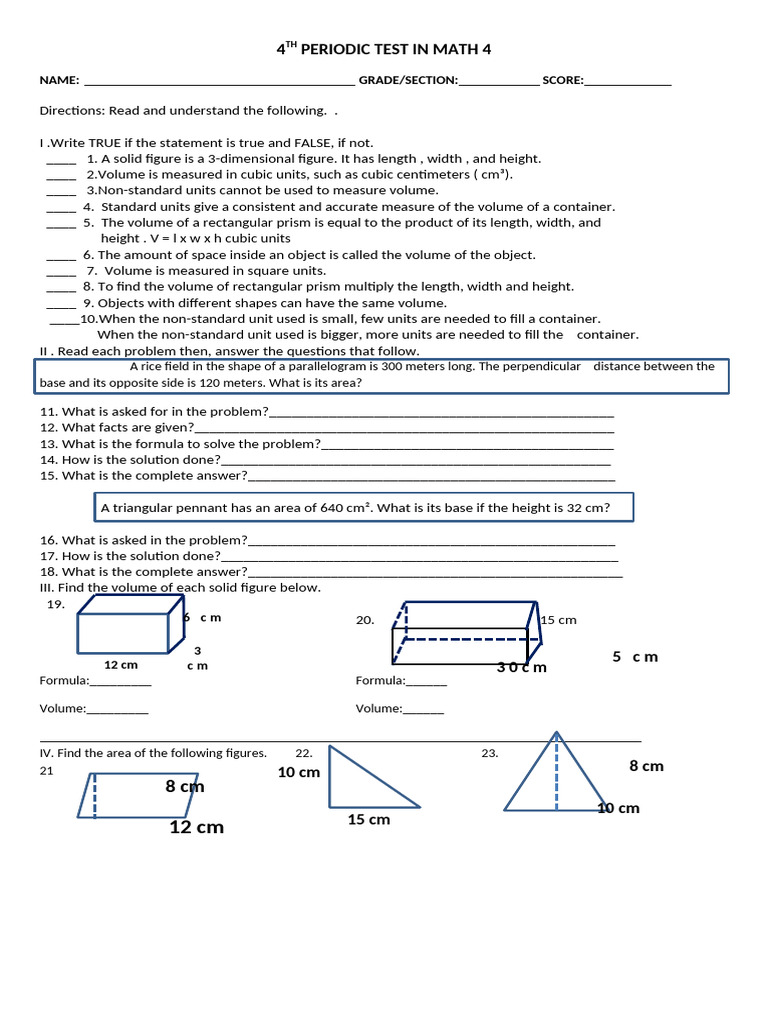 4TH PT in All Subject Areas - With Tos | PDF | Soil | Loam