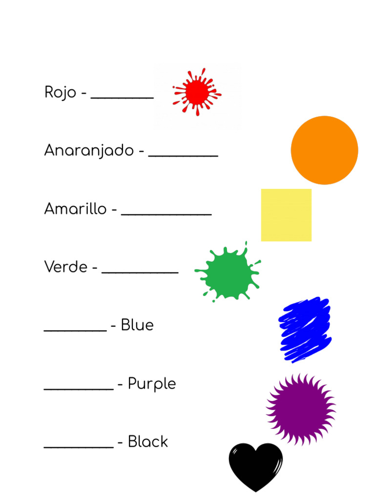 Color Names in Spanish and English | PDF