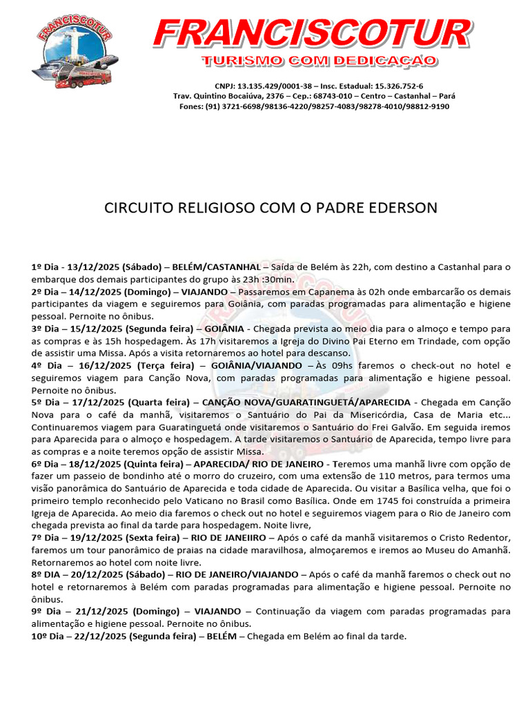 Circuito Religioso Com o Padre Ederson | PDF