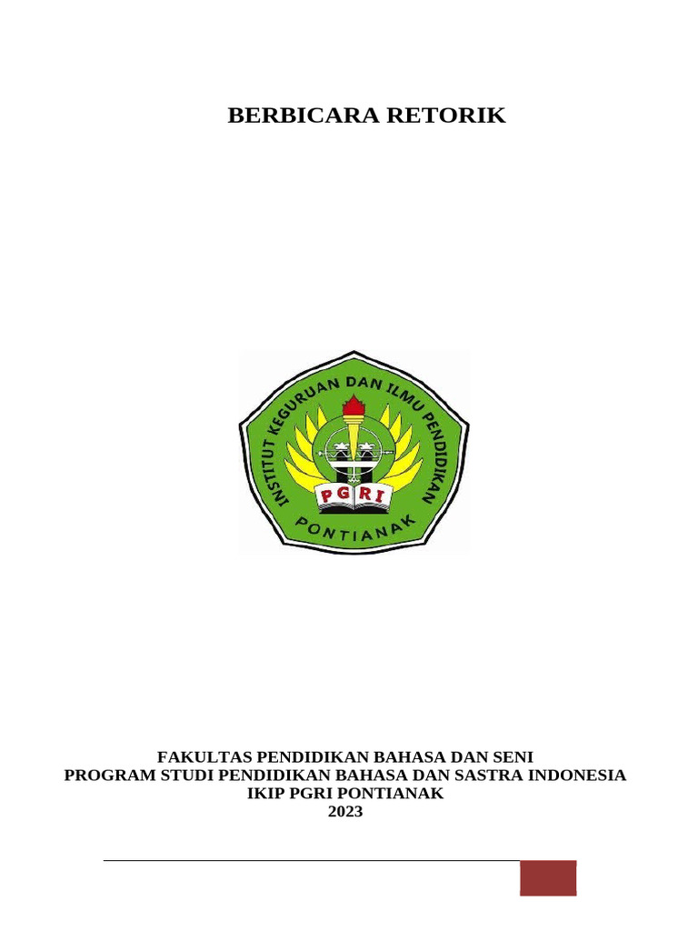 Bahan Ajar Berbicara Retorik | PDF