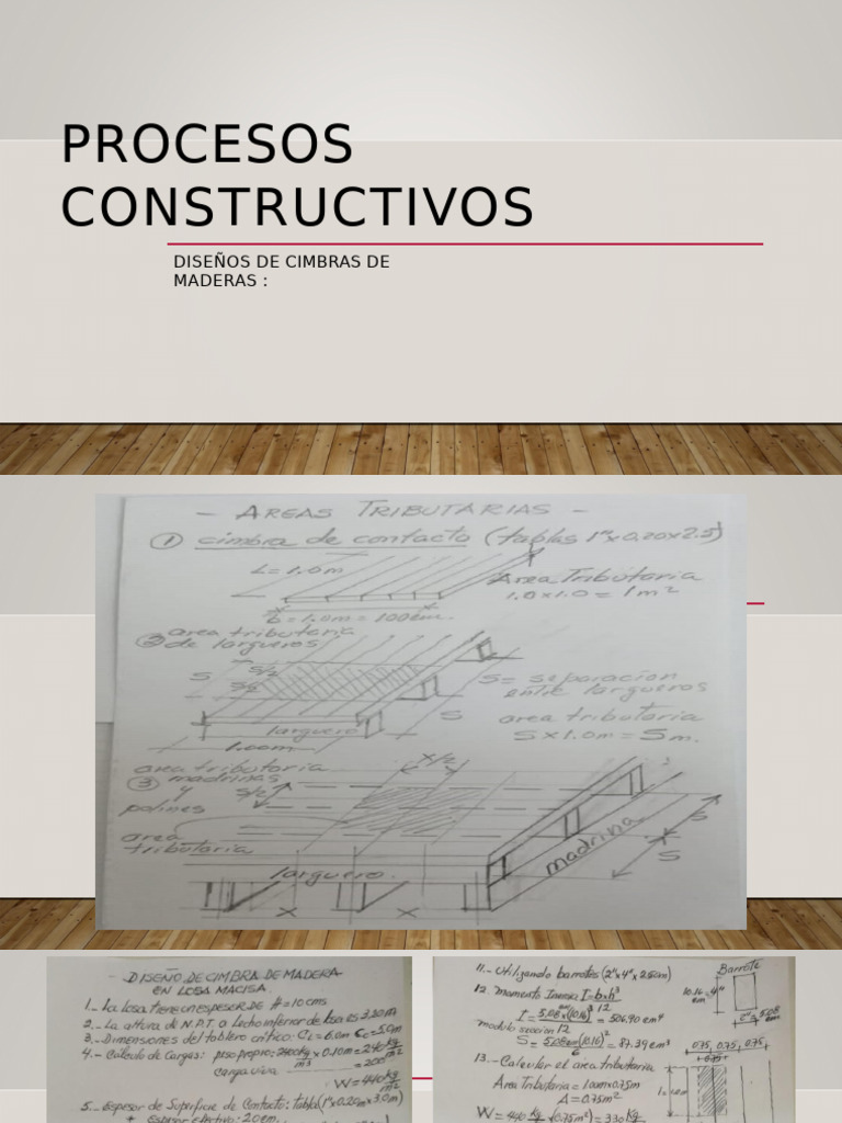 Procesos Constructivos Diseño y Cimbra de Madera | PDF