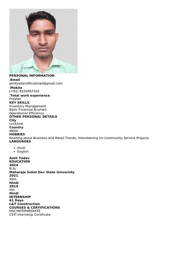 Amit Yadav baap | PDF