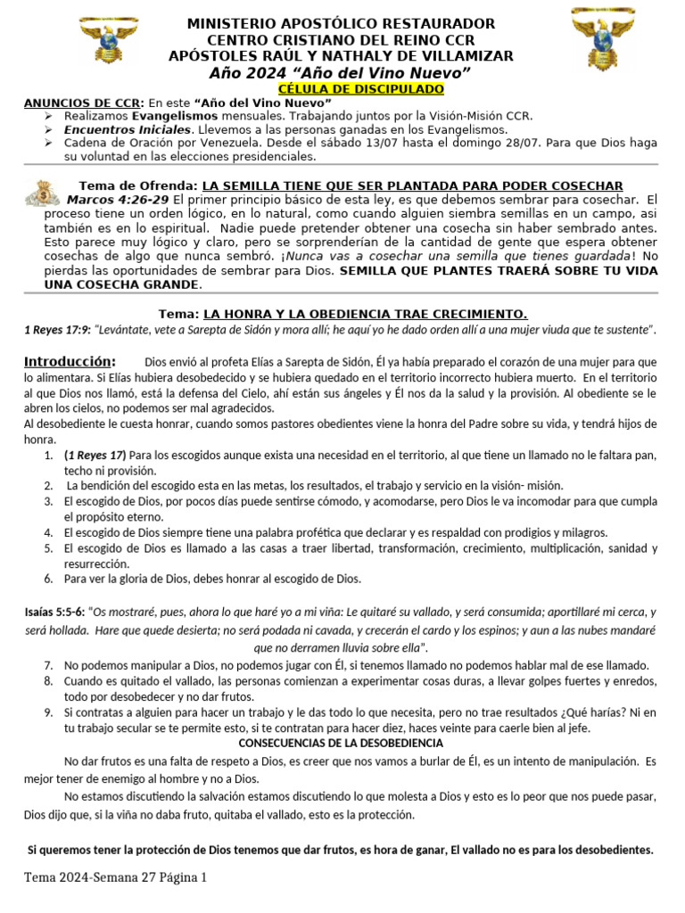 Tema 2024-Semana 27 | PDF