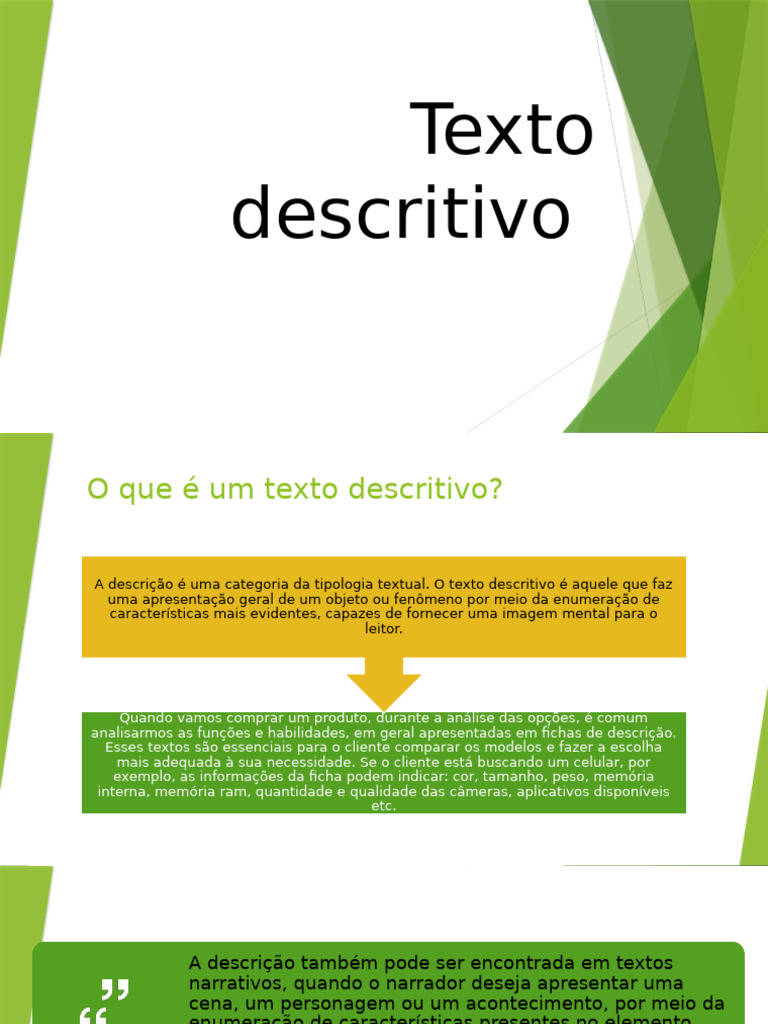 Texto Descritivo | PDF
