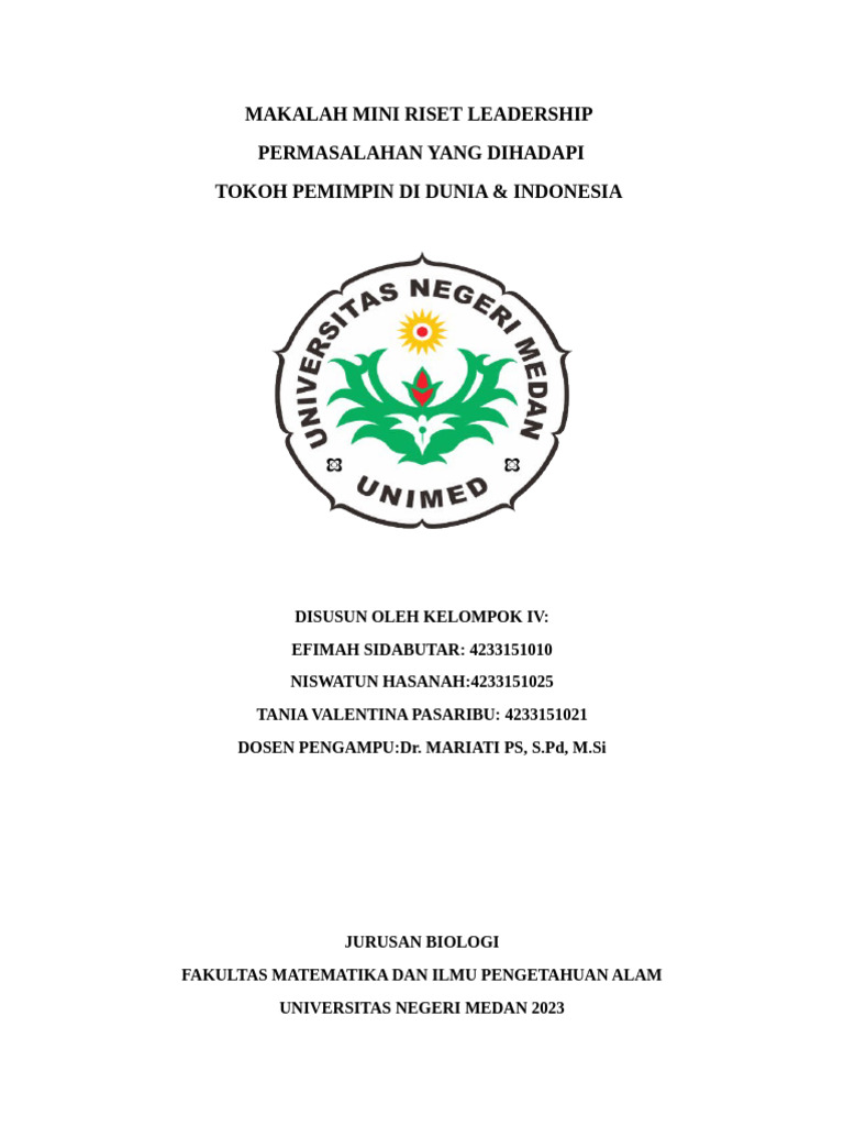 Makalah Mini Riset Leadership Kelompok Iv | PDF