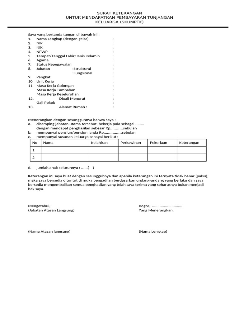 Format SKUMPTK | PDF