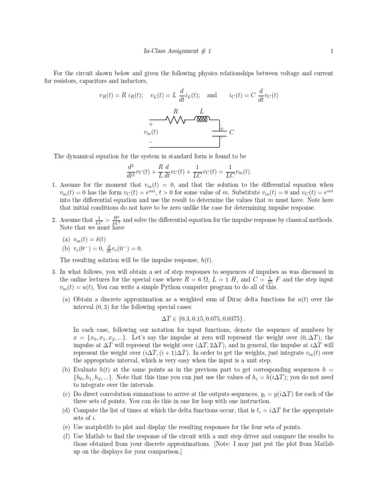 El E431 Spring 2024 in Class Exercise#1 | PDF