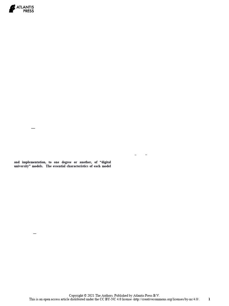 Digital University Models in The Process of Modern | PDF | Educational ...