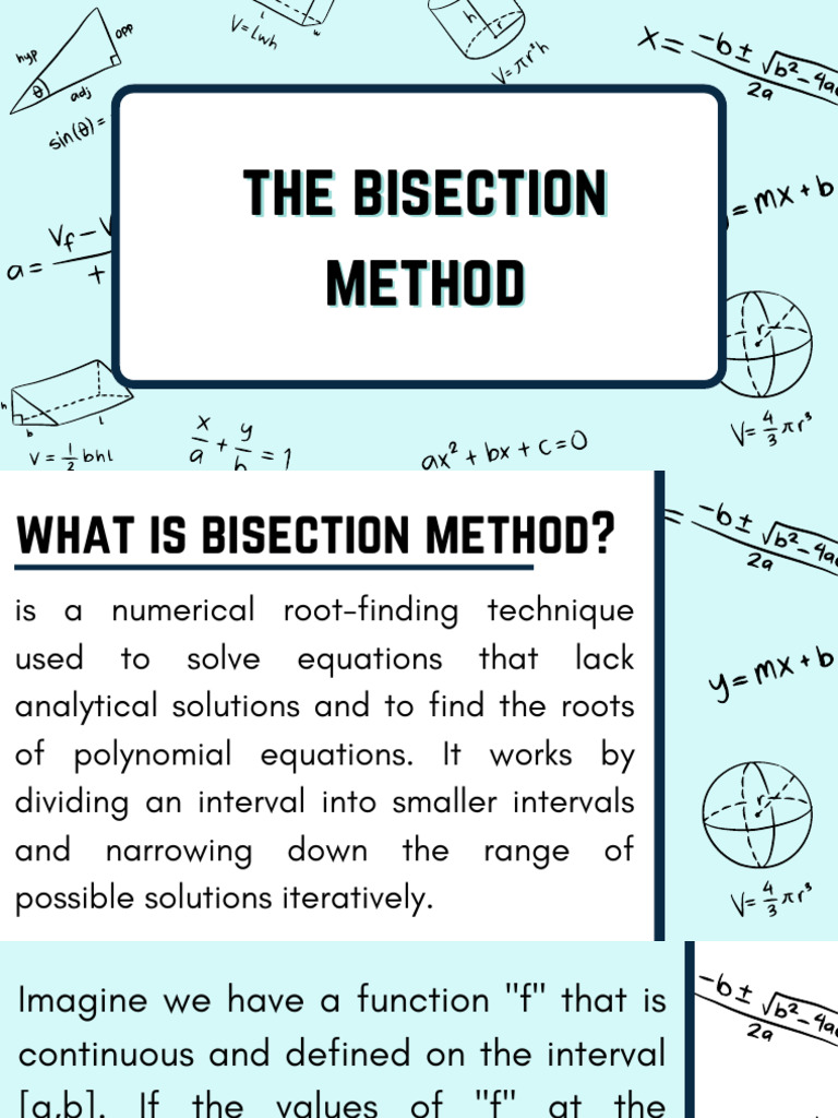 BISECTION METHOD LECTURE | PDF