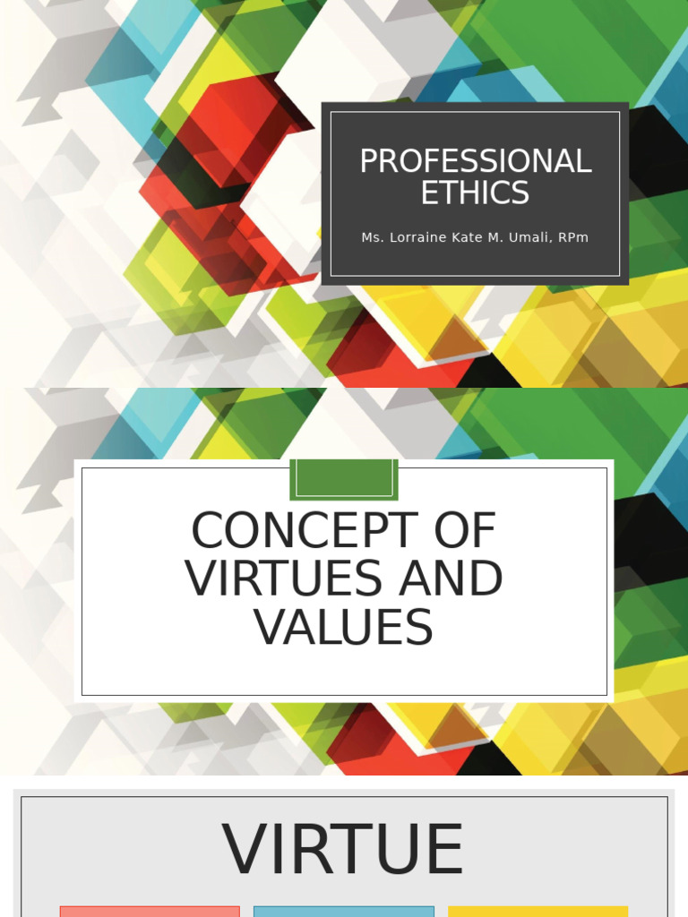 Chapter 1 Concept of Virtues and Values | PDF
