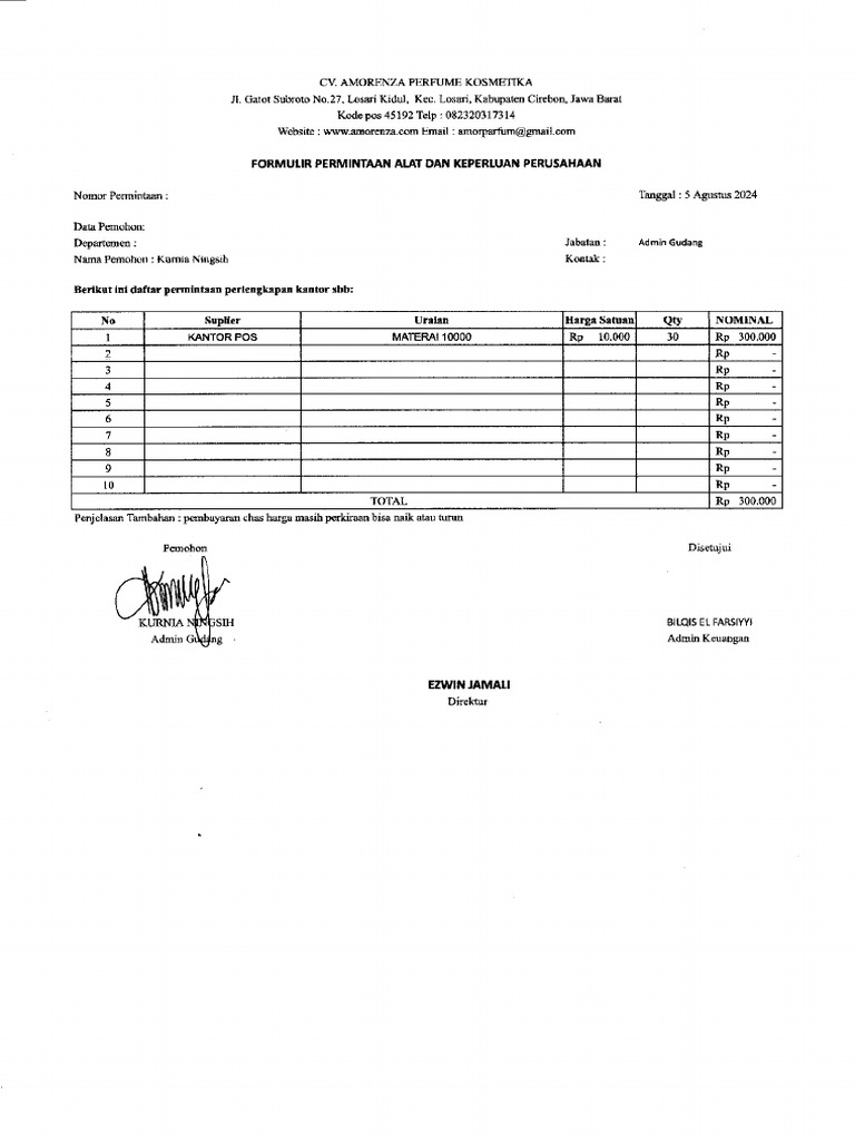 Pengadaan Barang Ga - 05082024 | PDF