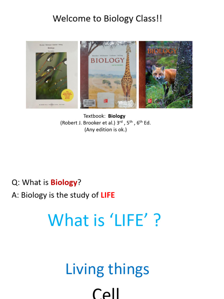 Biology-Introduction-2024-fall | PDF