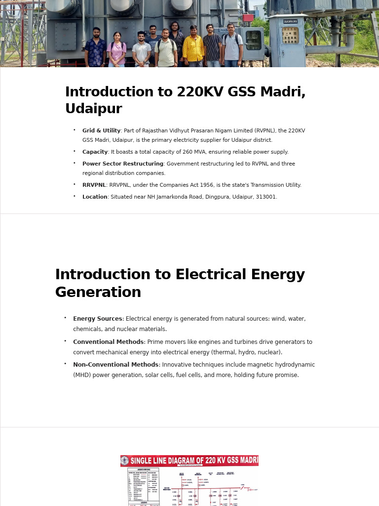 Introduction To 220KV GSS Madri, Udaipur: Grid & Utility | PDF