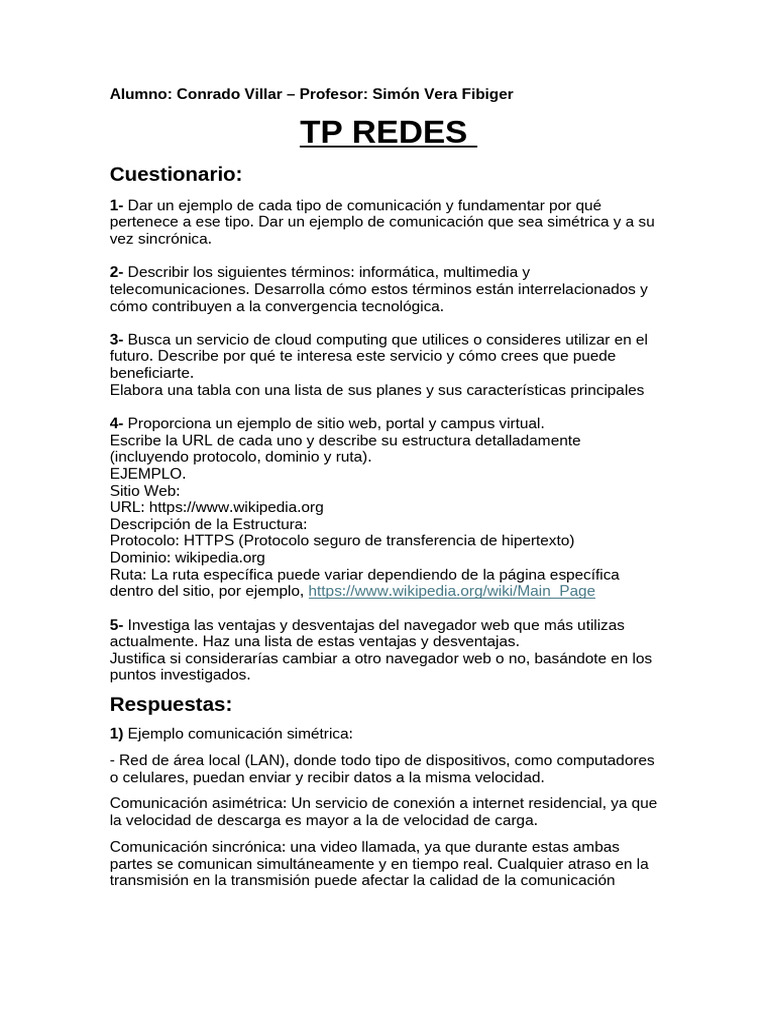 TP Redes | PDF