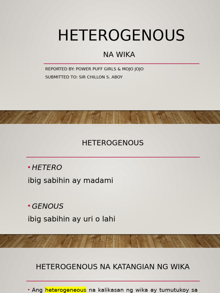 Filipino Presentation | PDF