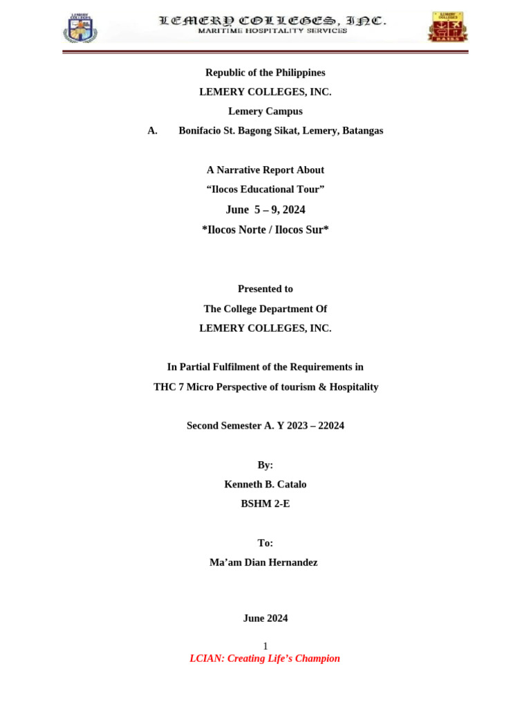 Final Output Narrative Report | PDF