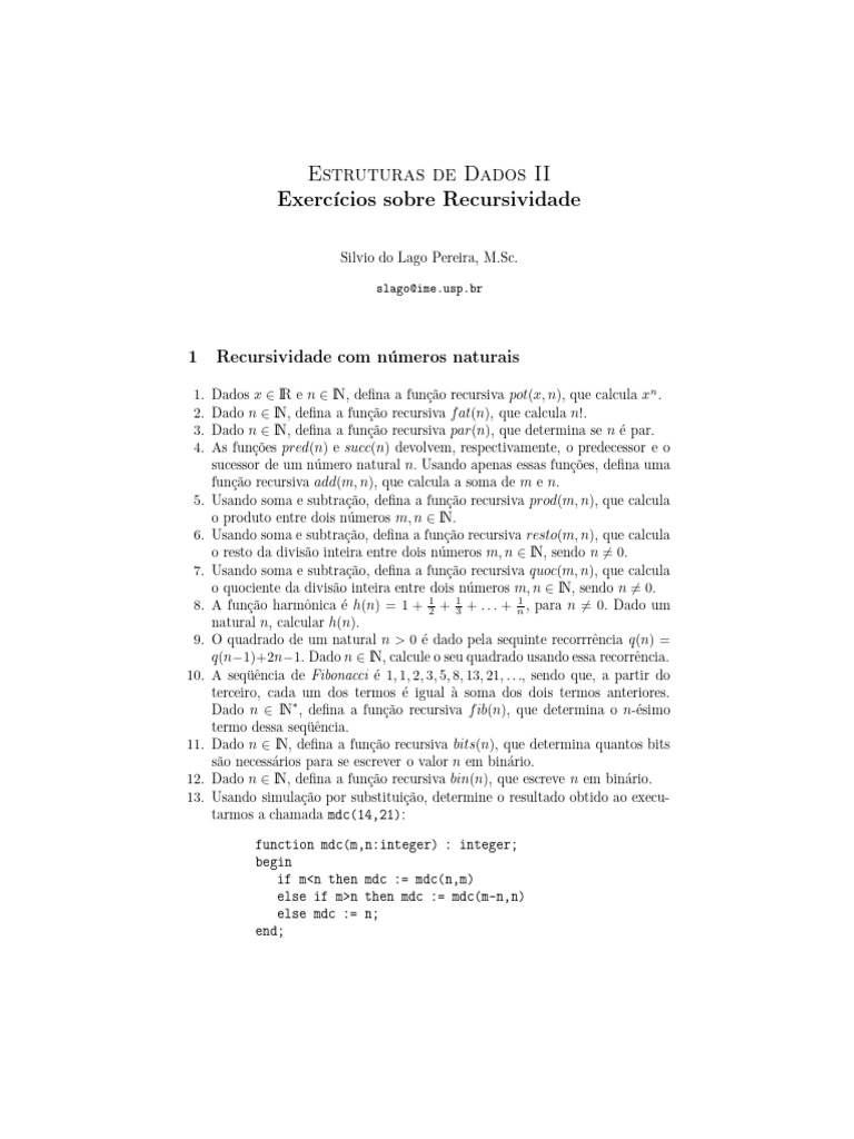 Ed2 Lista1 | PDF