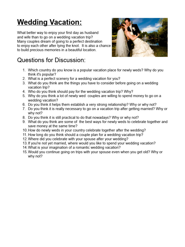 Vacation Wedding | PDF