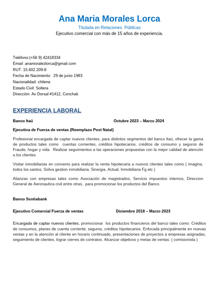 CV Ana Morales 2024 | PDF