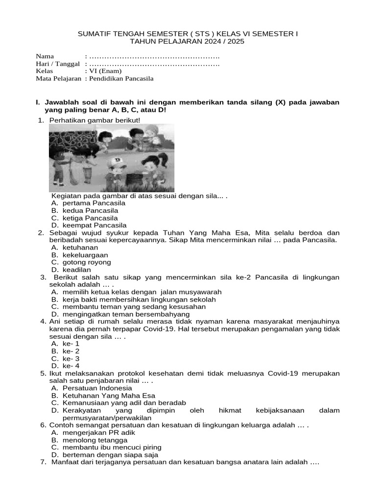 PSTS Pendidikan Pancasila | PDF | Karier & Perkembangan | Olahraga & Rekreasi