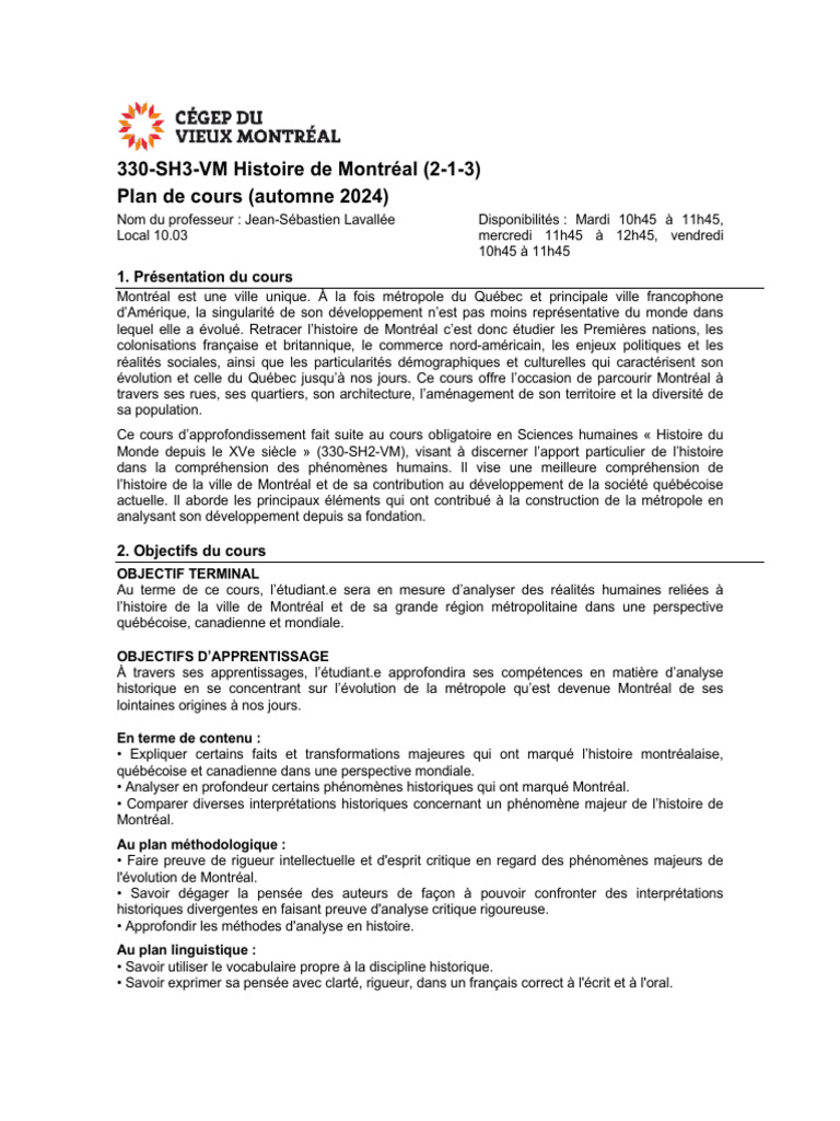 Plan_cours_Hst_Mtl_A24 | PDF