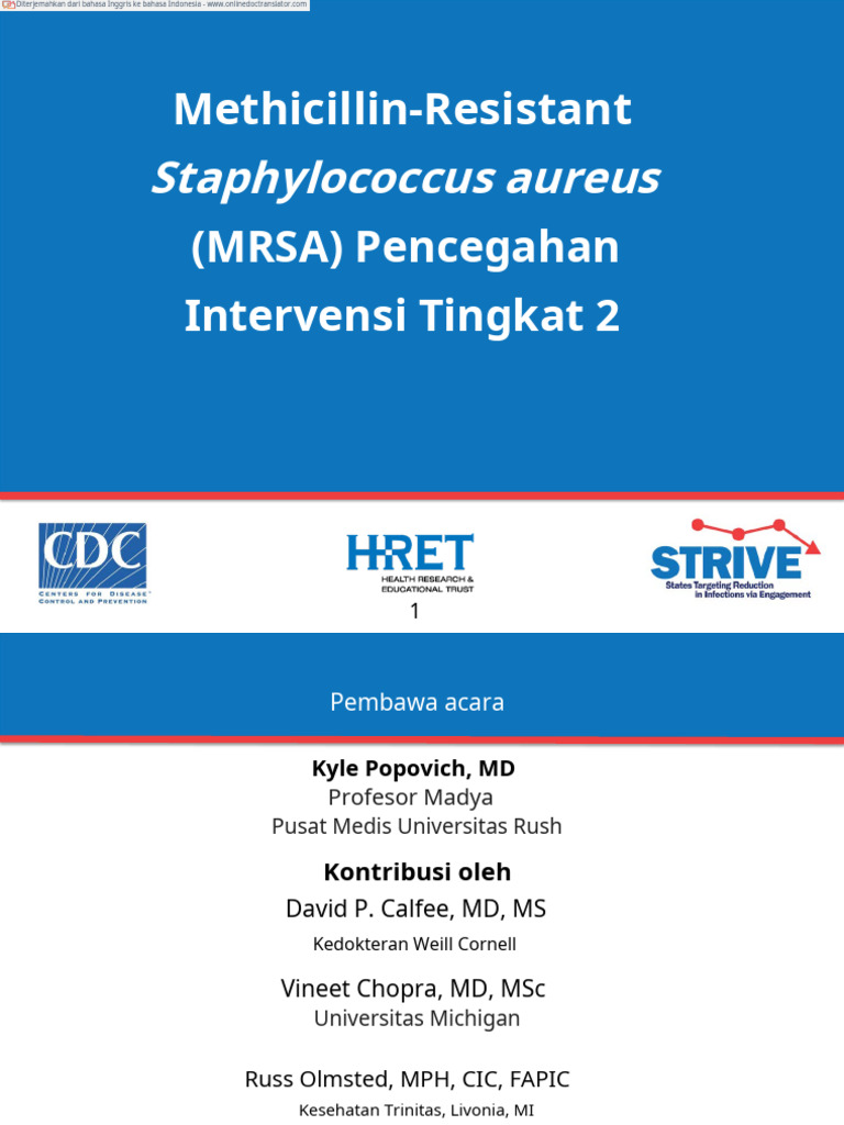 MRSA Prevention - En.id | PDF
