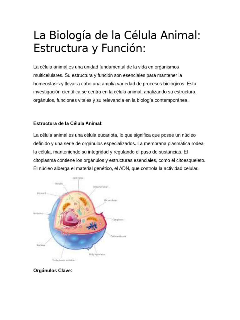 La Biología de La Célula Animal | PDF