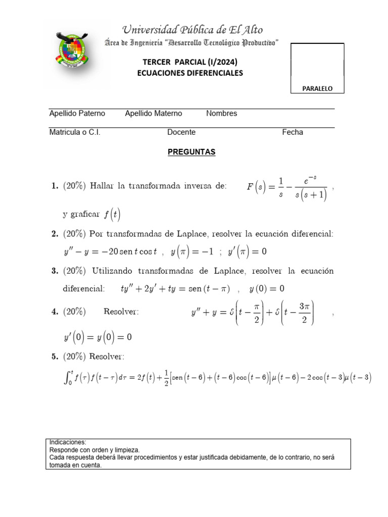 Final Ecuaciones Dif. | PDF