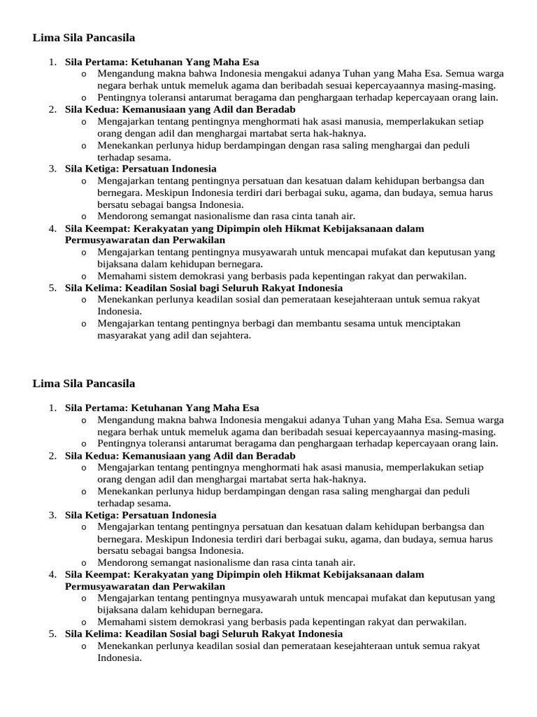 Lima Sila Pancasila | PDF