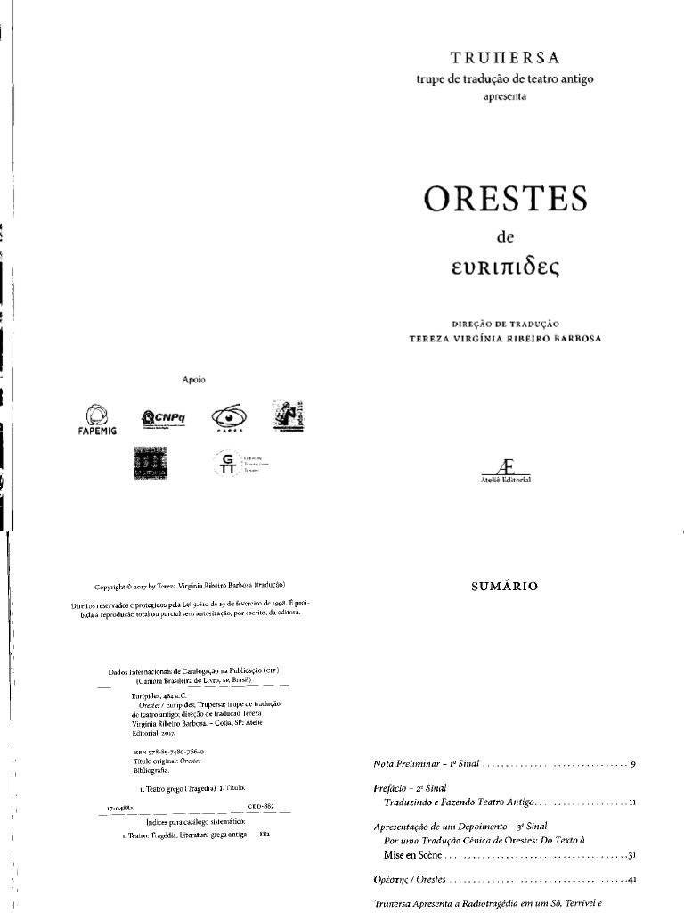 Orestes - Eurípides | PDF