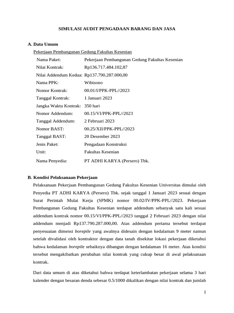 Simulasi Audit | PDF