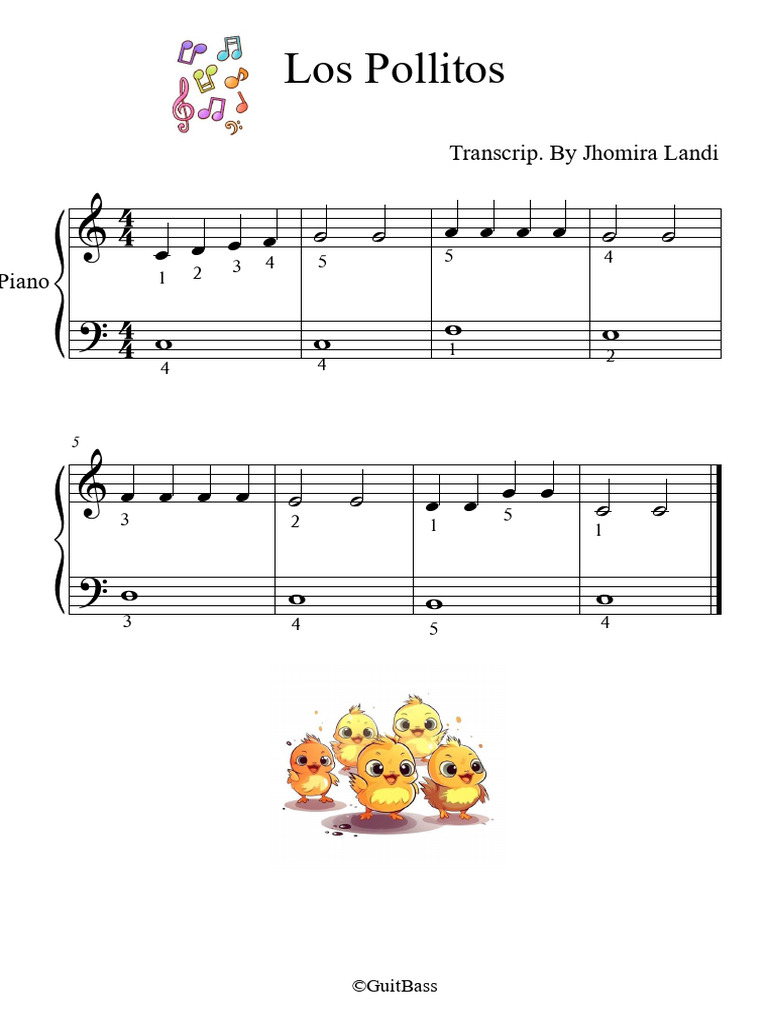 Los Pollitos Muy Facil | PDF