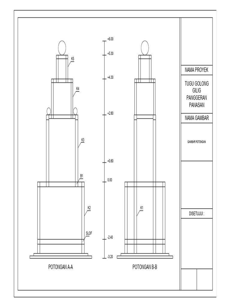 desain tugu panasan-Model 2 | PDF