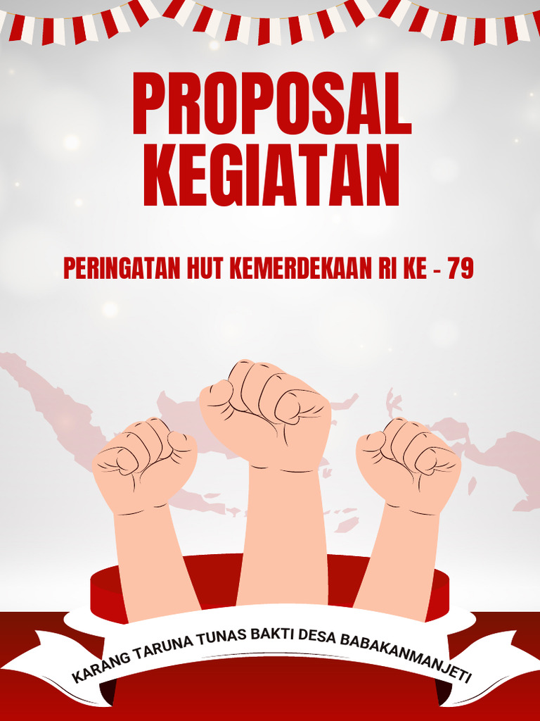 Merah Putih Modern Kegiatan Kemerdekaan Sampul Proposal - 20240813 ...