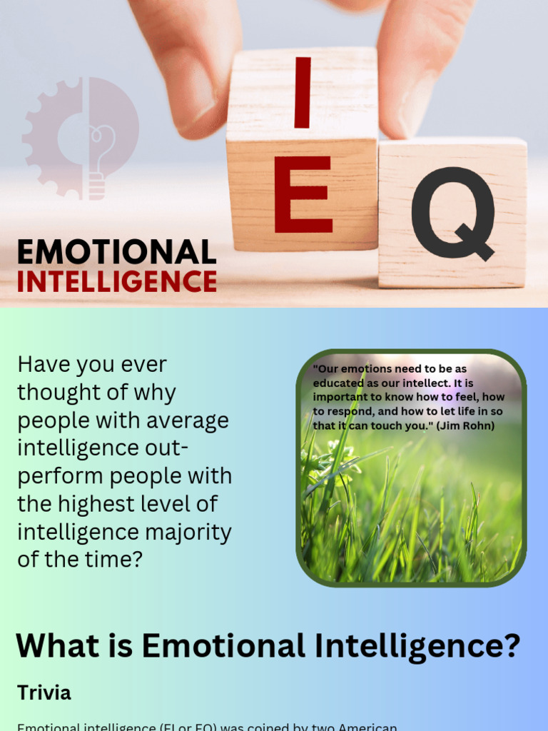 Understanding Emotional Intelligence | PDF | Emotional Intelligence ...