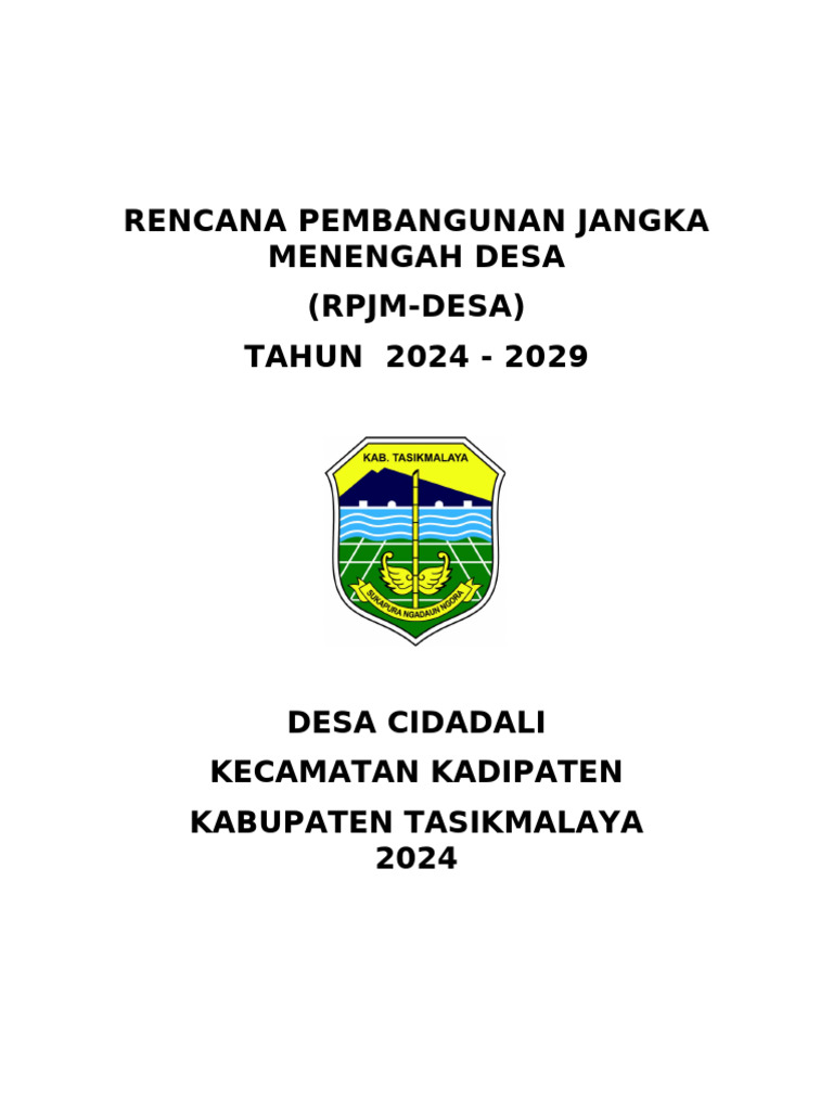 Dokumen Rpjmdes 2024-2029 | PDF