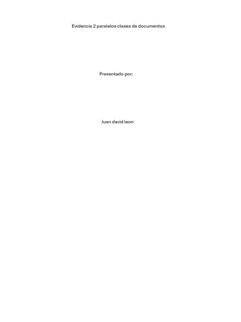 PARALELO CLASES DE DOCUMENTOS | PDF