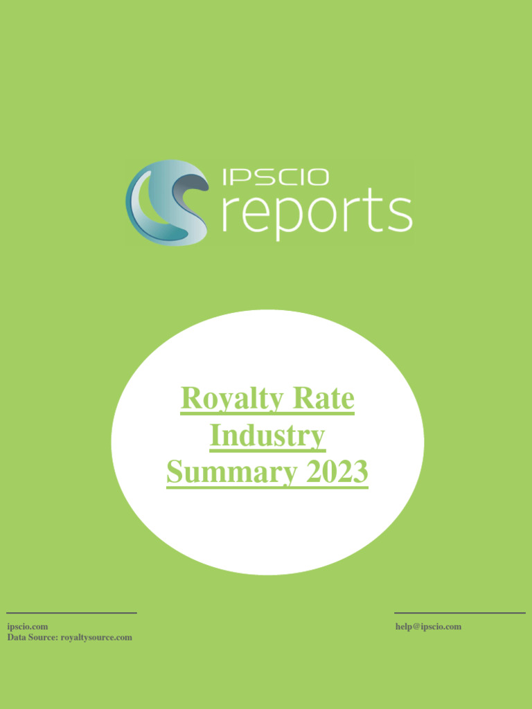 Royalty Rate Industry Summary 2023 | PDF