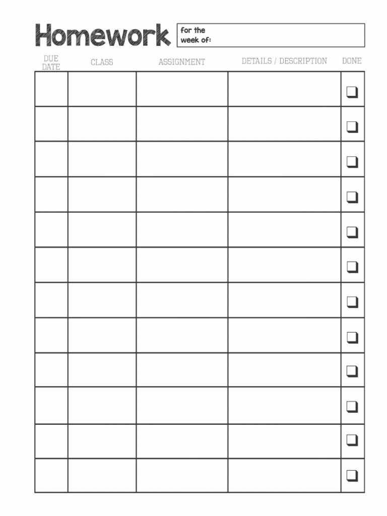 Homework Black White | PDF