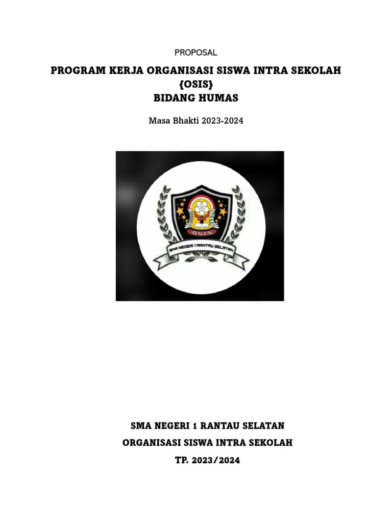 PROPOSAL OSIS BIDANG HUMAS | PDF
