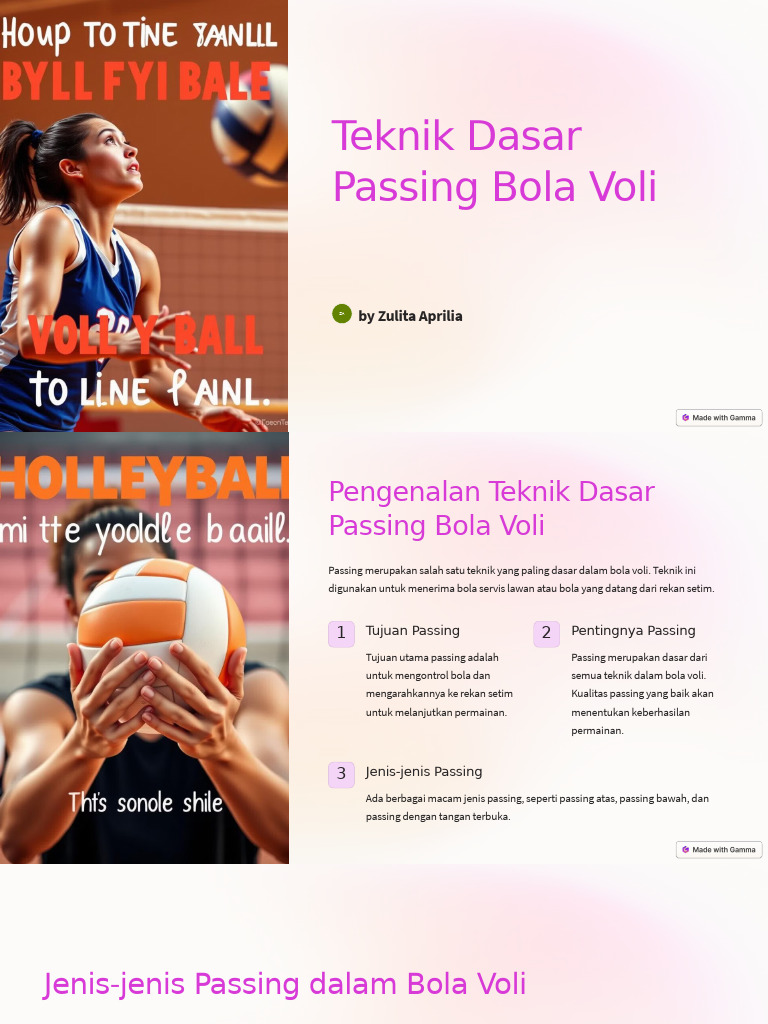 Teknik Dasar Passing Bola Voli | PDF