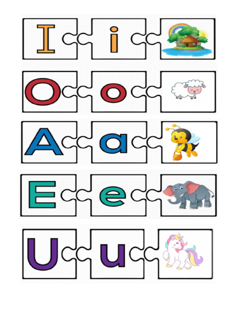 rompecabezas de vocales | PDF