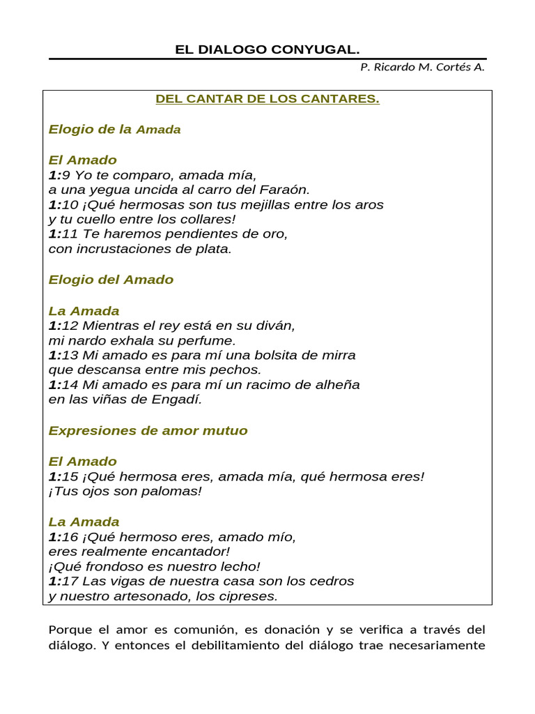 El Dialogo Conyugal | PDF