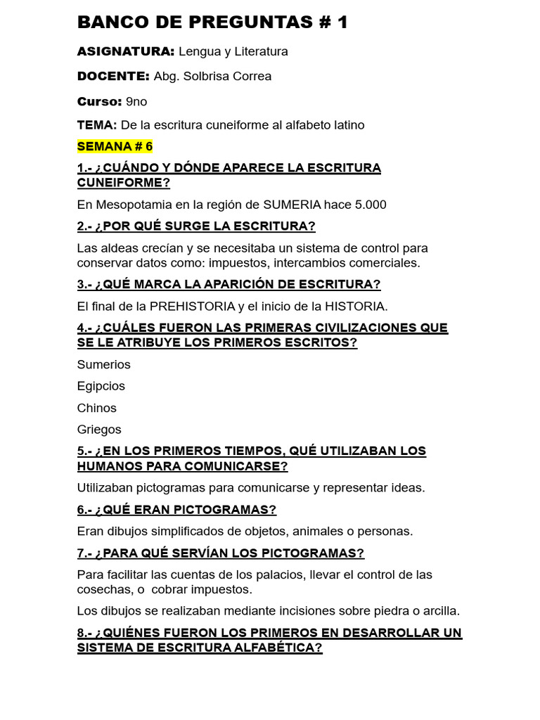 Banco de Preguntas 1 | PDF