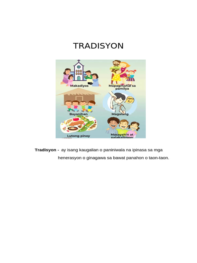 Tradisyon, Kultura | PDF