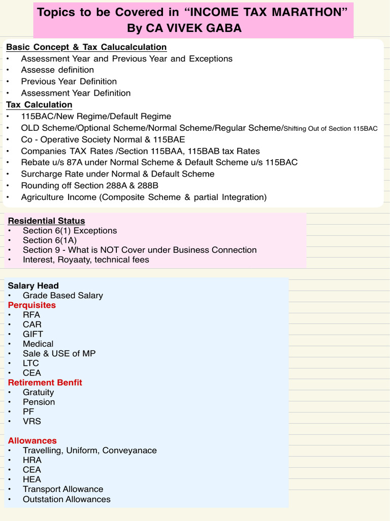 ABC Category of Income Tax | PDF