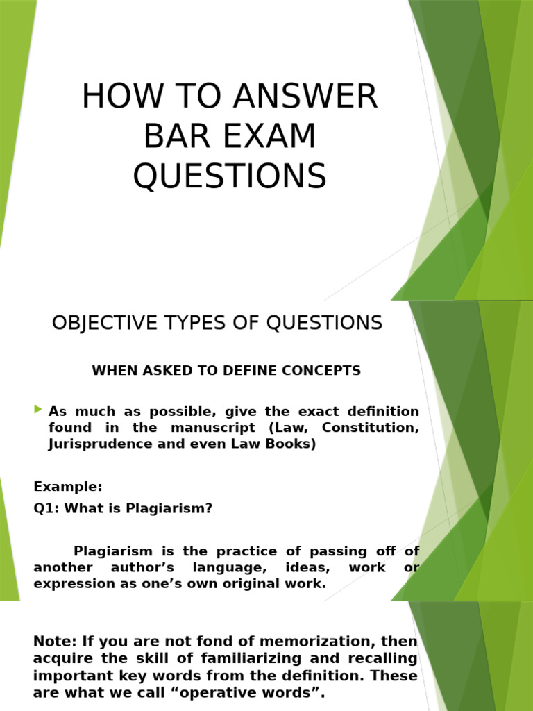 HOW-TO-ANSWER-BAR-EXAM-QUESTIONS | PDF