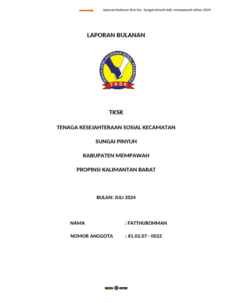 7. Lap. Juli 2024 Fatthurohman | PDF