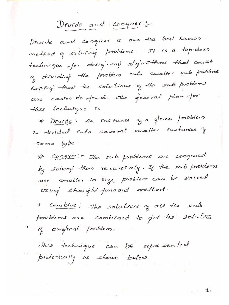 VCB - Ada - Module 2 Divide and Conquer | PDF