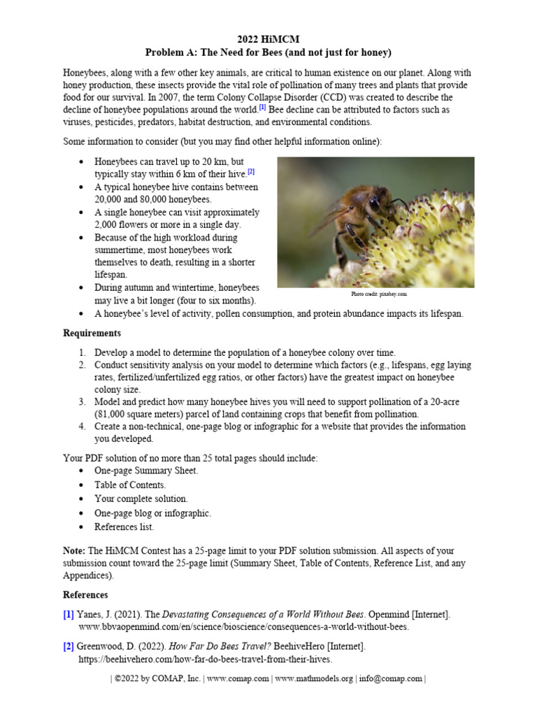 2022 HiMCM Problem A | PDF